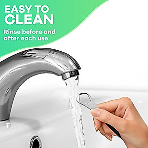 Ansevo Stainless Steel Tongue Scraper, Adult and Kid Tongue Scraper, Oral Tongue Cleaner Scrapers Tool, Portable Reusable Tongue Scraper, Reduce Bad Breath, Fresher Breath in Seconds,Black