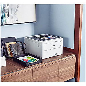 Brother Wireless HL-L3210CWL Compact Color Laser Printer: Print Only, 600 x 2400 dpi, 250-Sheet Large Capacity, 19 PPM, One-Sided Printing with Printer Cable