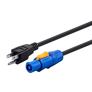 Monoprice NEMA 5-15p to powerCON Connector Cable - 1.5 Feet, 16AWG, With SJT-Rated Jacket - Stage Right Series