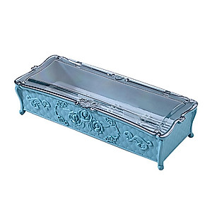 TOPBATHY Flatware Plastic Tray with Lid Kitchen Cutlery and Utensil Drawer Organizer Silverware Countertop Storage Container(Random Color)