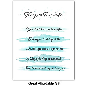 Blue Inspirational Motivational Quotes Wall Art - Inspiring Art Posters 11x14- Encouraging Self Improvement Positive Affirmations Sayings Wall Decor - Uplifting Encouragement Gifts for Empowered Women