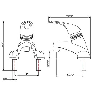 Dura Faucet DF-PL100-SN RV Single Lever Bathroom Faucet (Brushed Satin Nickel Plating Over ABS Plastic)