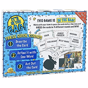 It’s in The Bag - Ultimate Family Game for Game Night, 3 Rounds of Wild Easy Fun! Best Board and Party Games for Adults, Groups, and Kids