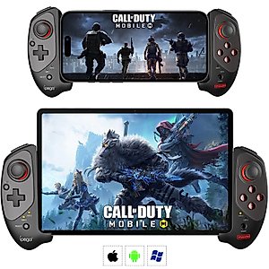 Megadream Wireless Mobile Controller for iPad, Tablet (11"), iPhone 16/15/14/13, Android Gamepad for Galaxy Z Fold4, Galaxy Z Flip4, Galaxy S23 S22 21Ultra, PC - MFi Certified - Call of Duty - Genshin Impact, Black