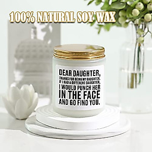 Daughter Gifts from Mom/Dad, Mothers Day Gifts for Daughter, Happy Birthday Gifts for Daughter Adult, Funny Christmas Valentine Day Graduation Gifts for Daughter from Mothers - to My Daughter Candle