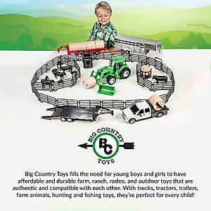 Big Country Toys Realistic Ram Truck Toy & Trailer Hitch, 1:20 Scale Farm Toys for 3 Year Old Boys…