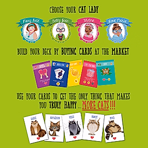 Cat Ladies of Maple Street - New! - Fun Family-Friendly Board Game | Deck Building Card Game | Card Games for Adults, Teens & Kids | 2-4 Players | 12+