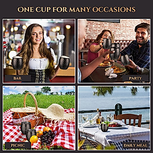 Yinder 16 Packs Moscow Mule Cups with Straws 18 oz Black Mule Mugs Hammered Stainless Steel Mugs Bulk for Drinking Home Drinkware Gifts