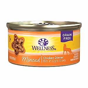 Wellness Complete Health Minced Grain Free Canned Cat Food, Chicken Dinner, 3 Ounces (Pack of 24)