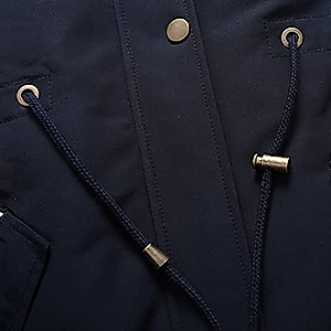 Chamarras para Mujer Women Thickened Puffer Jacket Winter Mid Length Sherpa Lined Coats Warm Windproof Outerwear Parka Jackets with Hood Fur Coat