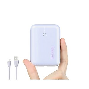 MOVE SPEED 10000mAh Portable Charger Mini Cute for Girls, PD20W Fast Charging QC3.0 External Battery Pack, Mini-Size 180g, Power Bank for iPhone, Samsung Galaxy, Android Phone, iPad,iWatch, Purple