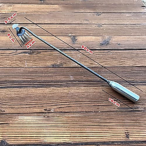 Sdueksi Uprooting Weeding Tool, 2023 New Weeding Artifact Uprooting Weeding Tool, Garden Weeding Tools with 4 Teeth Dual, Best Weeder Tool for Garden Stand Up (20in Iron)