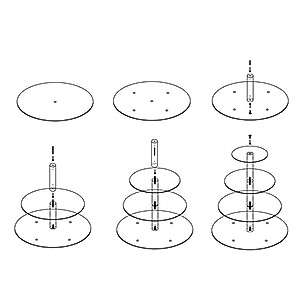 ZXJJ 3/4/5/6 Tier Clear White Round Cup Cake Stand Acrylic Cupcake Stand Supplies Display Tower Wedding Birthday Party Decoration (5 Tiers)
