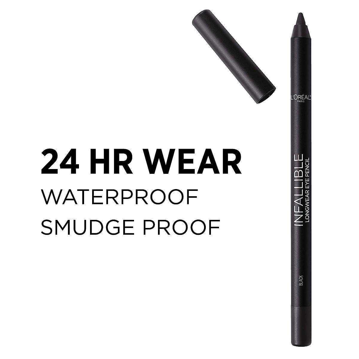 L’Oréal Paris Makeup Infallible Pro-Last Pencil Eyeliner, Waterproof and Smudge-Resistant, Glides on Easily to Create any Look, Brown, 0.042 oz.