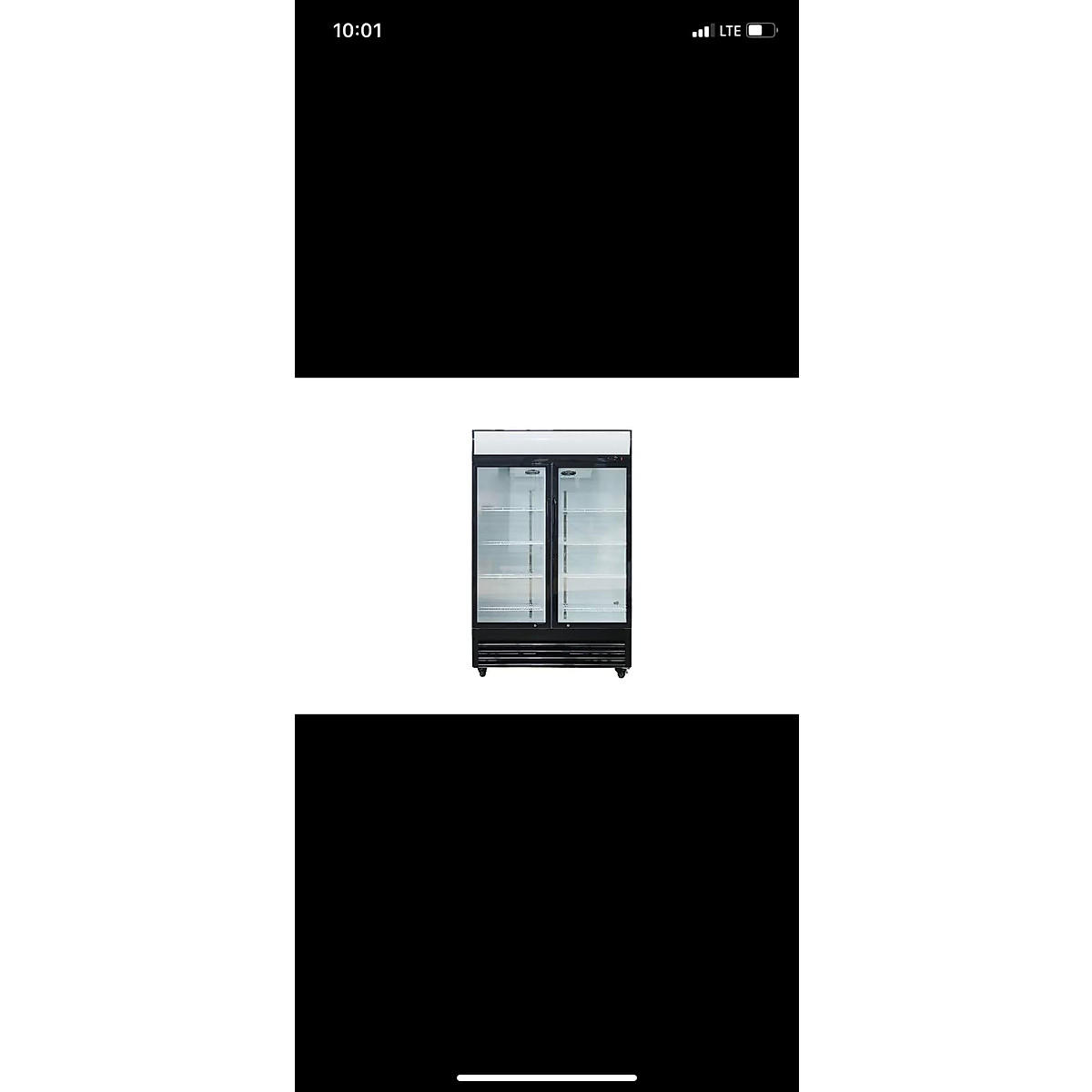 51" glass door merchandiser refrigerator beverage cooler swing door