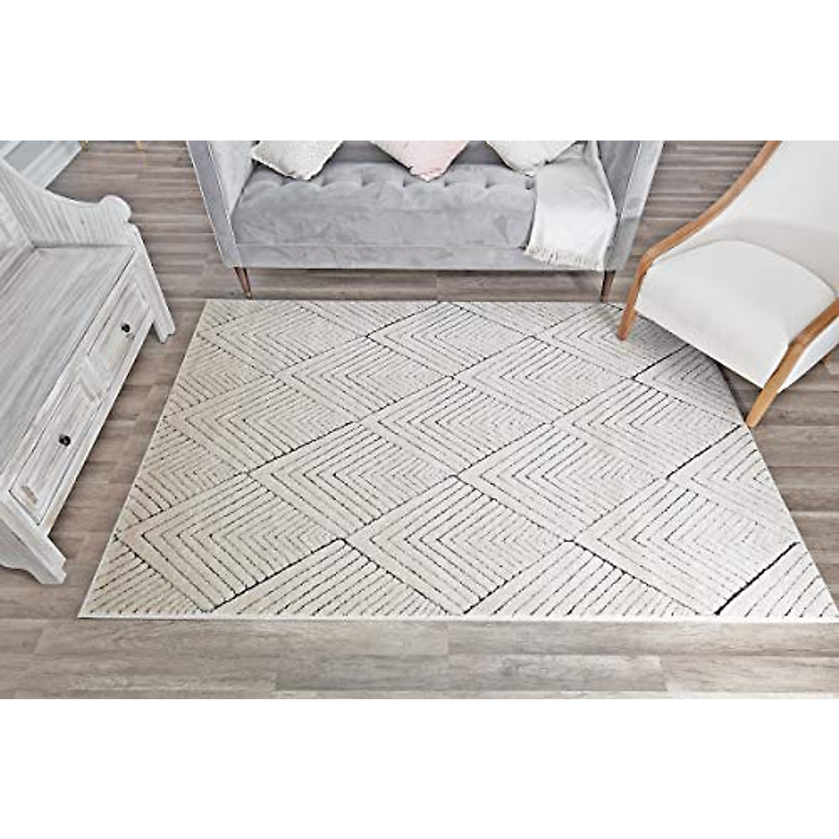 CosmoLiving by Cosmopolitan Area Rug, 8'0"x10'0", Alabaster