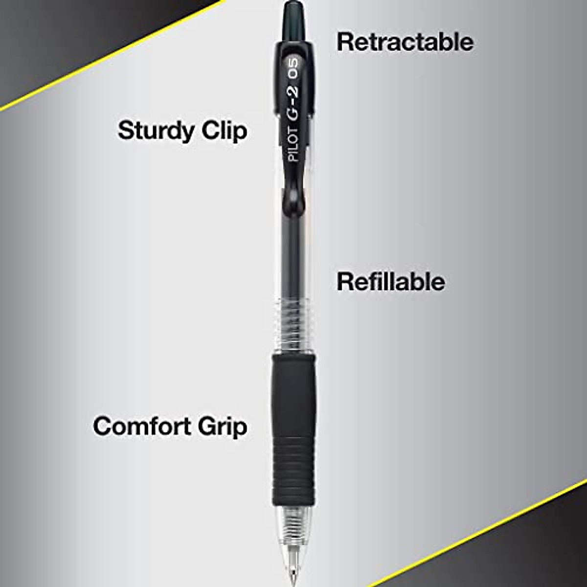 PILOT Pen 15367 G2 Premium Refillable and Retractable Rolling Ball Gel Pens, Extra Fine Point, Black Ink, 14-Pack
