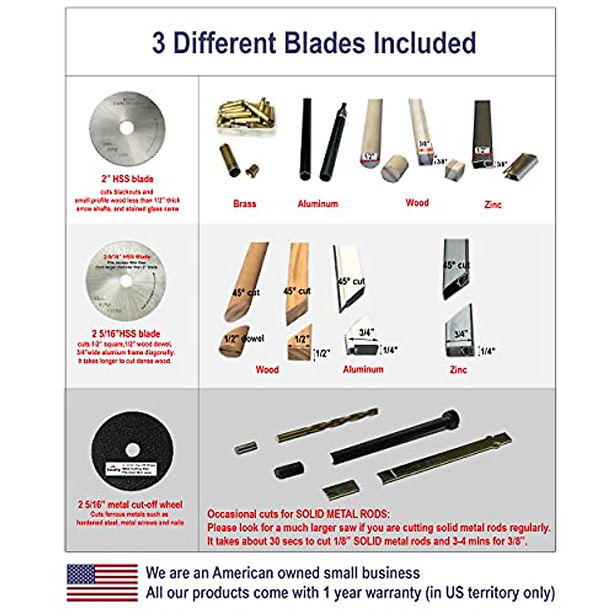 JOUNJIP Mini Miter Cut-Off Chop Saw for Hobby Miniature Model Making, Arrow Shafts, Zinc Stained Glass Came, 223/5.56 Brass - Cuts Max. 1/2"High x 1/2"Wide or 1/4"H x 3/4"W