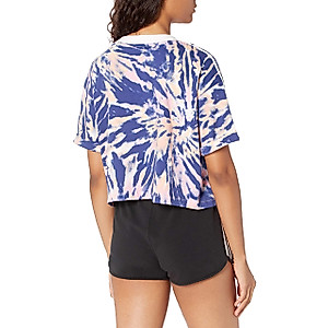 adidas Originals Women's Crop, Top: Multi/white/midnight indigo/true pink bottom: glow orange, 2XS