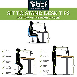 Bush Business Furniture Move 40 Electric Standing Height Adjustable Desk, 72W x 30D, Black Walnut