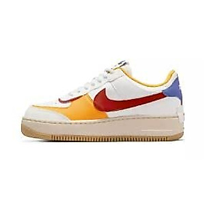 Nike AIR Force 1 Shadow White/Yellow/RED/Green CI0919 118 Women's Size 9.5 KC