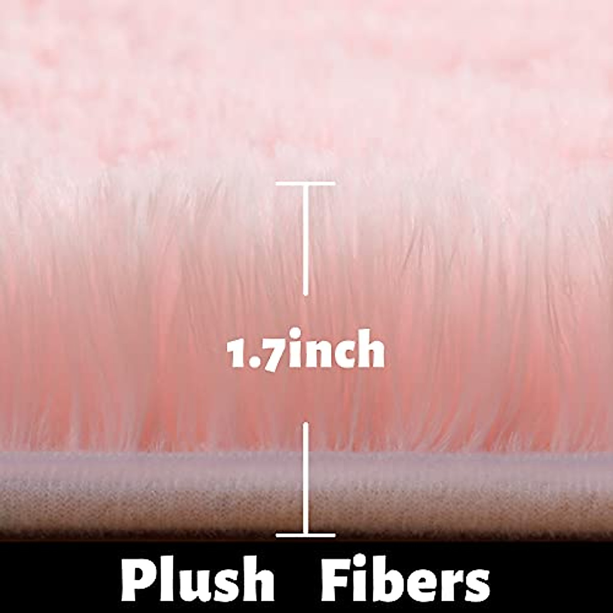 Pink Area Rug for Girls Bedroom,Fluffy Shag 4'X6' Living Room,Furry Carpet Kids Room,Shaggy Throw Nursery Room,Fuzzy Plush Dorm,Pink Carpet,Cute Room Decor Baby
