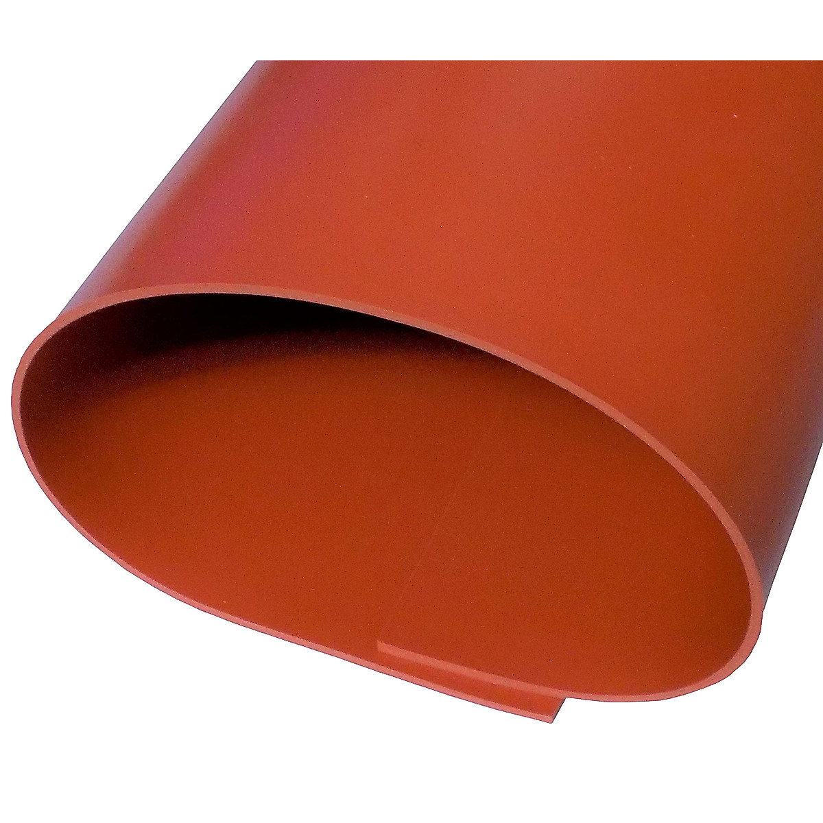 Red Silicone Rubber Sheet, 60A 1/16 x 9 x 12 Inch Commercial Grade, Made in the USA, No Adhesive Backing, High Temp Gasket Material