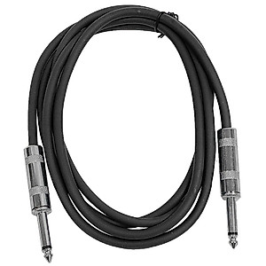 Seismic Audio - SASTSX-6-Multi - 8 Pack of 6 Foot Multi-Color 1/4 Inch TS Patch Cables - 6' Professional Audio DJ Unbalanced 1/4" Patch Cords