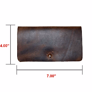 Hide & Drink, Leather Wallet, Holds Up to 4 Cards Plus Flat Bills & Coins/Pouch/Case/Purse/Cash, Handmade :: Bourbon Brown
