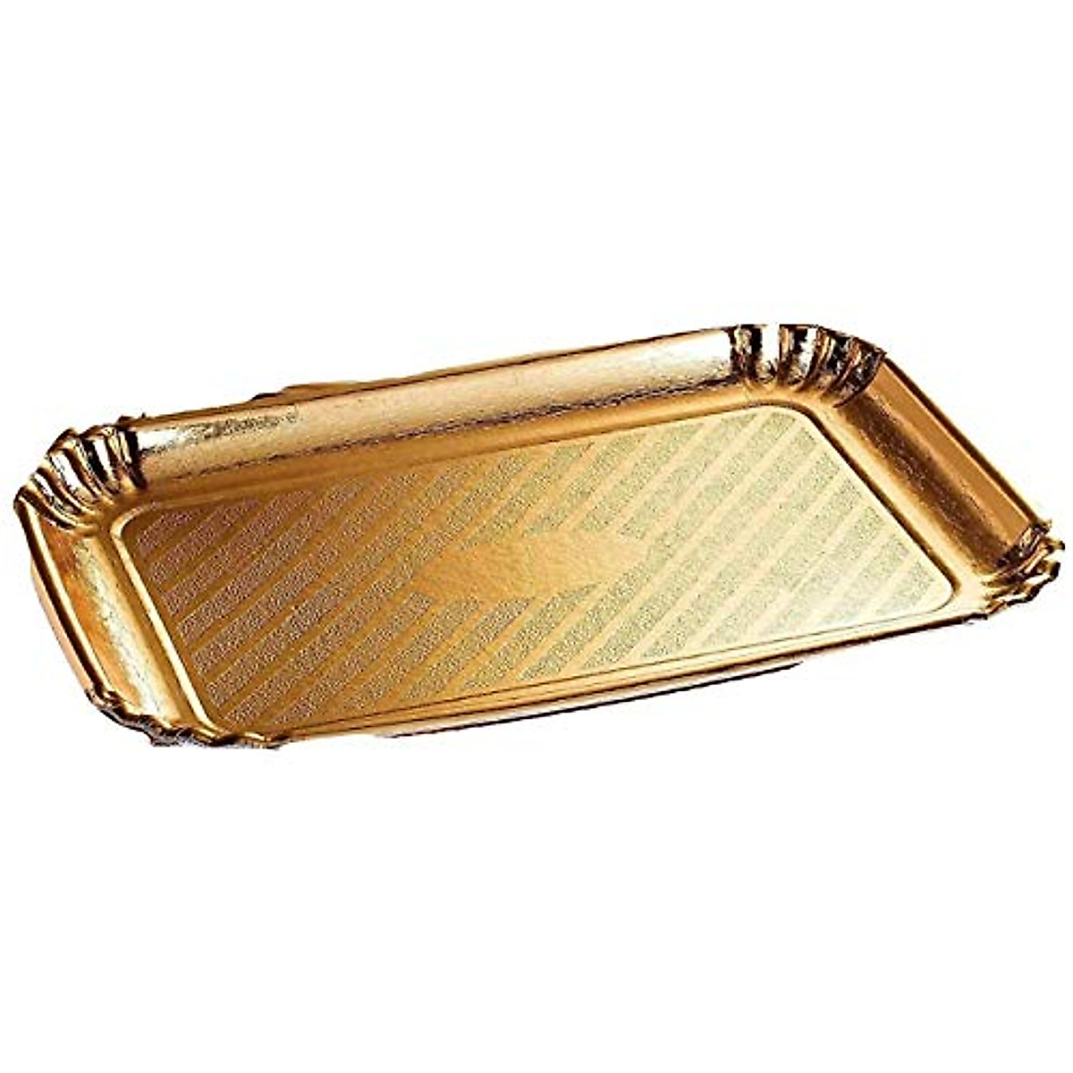 gold cookie tray Gold Cake Trays gold rectangle dessert trays gold disposable serving trays for parties and gold trays for dessert table (Pack of 12 )