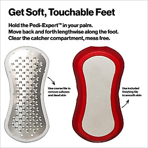 Revlon Pedicure Kit, PediExpert Foot File, Callus Remover & Nail Clipper, Nail Care Tools, Easy to Use, Stainless Steel, 3 Piece Set