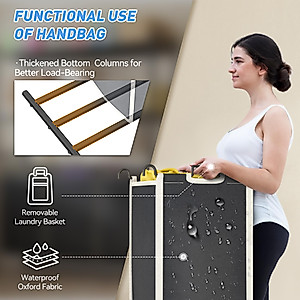 Raybee Laundry Sorter 3 Section Rolling Laundry Hamper Cart with Shelf 145L Large Laundry Basket Organizer 3 Compartment Hampers for Laundry Room Organization Laundry Station with Lockable Wheel,Black