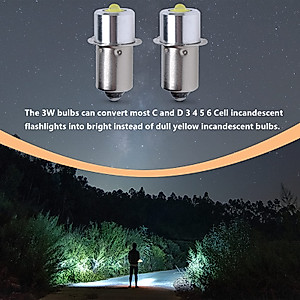 Swess Light Led Conversion Kit for Maglite LED Conversion Kit, 3W DC 4-12V LED Flashlight Bulbs for MagLite 3-6 Cell C/D Flashlights Torch (2 Pack)
