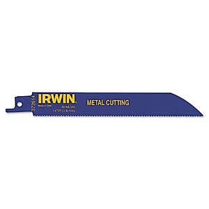 Irwin Tools IRWIN Reciprocating Saw Blades, Metal Cutting, 6-inch, 14 TPI, 25-Pack (372614B)