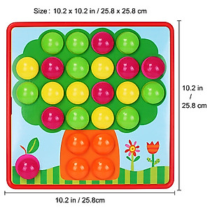 AMOSTING Color Matching Mosaic Pegboard Early Learning Educational Toys for Boys and Girls