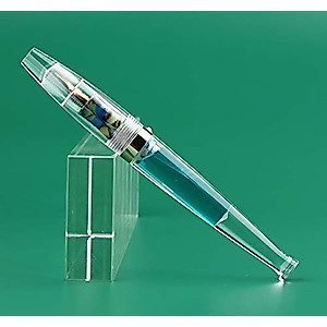 Lanxivi Majohn S5 Fountain Pen Extra Fine Nib +Two Additional Nibs (Wide and Bent) Clear Transparent Acrylic Eyedropper Filling