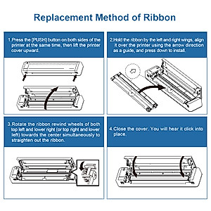 POLONO Thermal Transfer Ribbon, Thermal Ribbon Support MT800 (216mm) Portable Thermal Printer, Exclusive Thermal Ribbon Compatible for HPRT MT800 Wireless Bluetooth Portable Printer for Home/Office