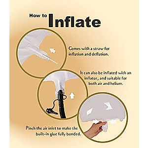 SUWEN 40 Inch White Large 2 Balloon Number Big Foil Helium Number Balloons 0-9 Giant Jumbo Happy 2nd Birthday Party Decorations for Boy or Girl Huge Mylar Anniversary Party Supplies