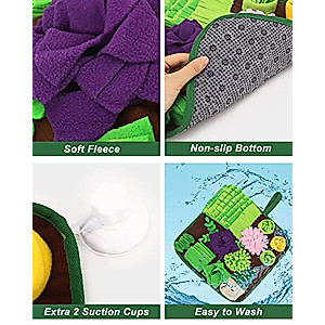 CiyvoLyeen Succulent Snuffle Mat for Dogs Small Pets Treat Toy, Dog Enrichment Toys, Dog Puzzle, Slow Eating Mat, Foraging Mat for Rabbit Cat Pig, Stress Relief Puppy Gift, for Pet