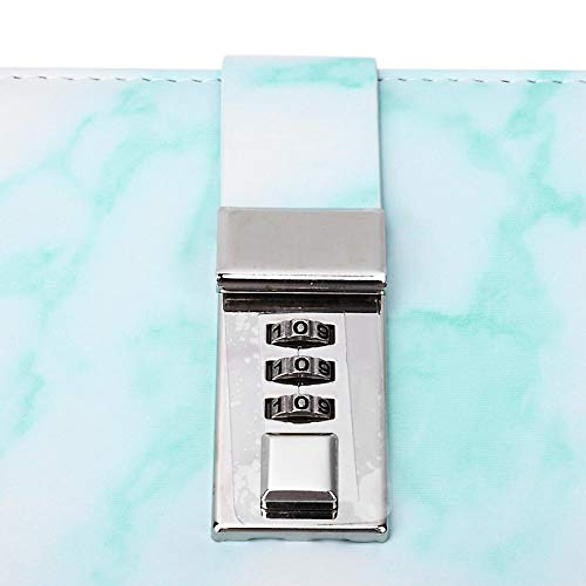 Socobeta Leather Journal Book Thick Classic Notebook Office School Supplies(GreenMarble Code Book)