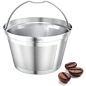 Nicelucky Bunn coffee filter reusable 8 10 12 cup basket replacement filter-stainless steel Permanent coffee filter Suitable for BUNN coffee brewer