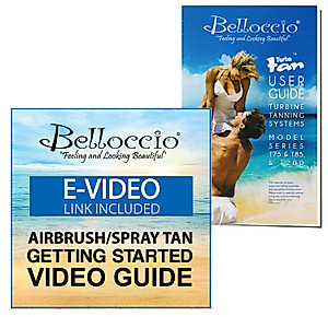 Belloccio Premium T75 Sunless Turbine Spray Tanning System; FREE 4 oz. Opulence Tanning Solution & FREE User Guide Video Link