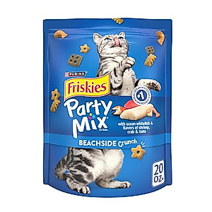 Purina Friskies Cat Treats, Party Mix Beachside Crunch - 20 oz. Pouch
