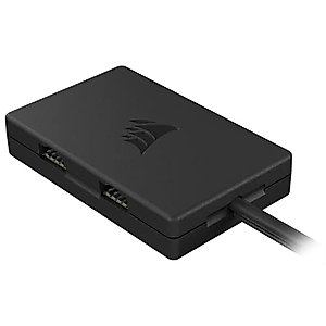 Corsair Internal 4-Port USB 2.0 Hub - 4X 9-Pin USB 2.0 Ports - Easy Magnetic Installation - Compatible with Most Intel® and AMD® Motherboards - Black