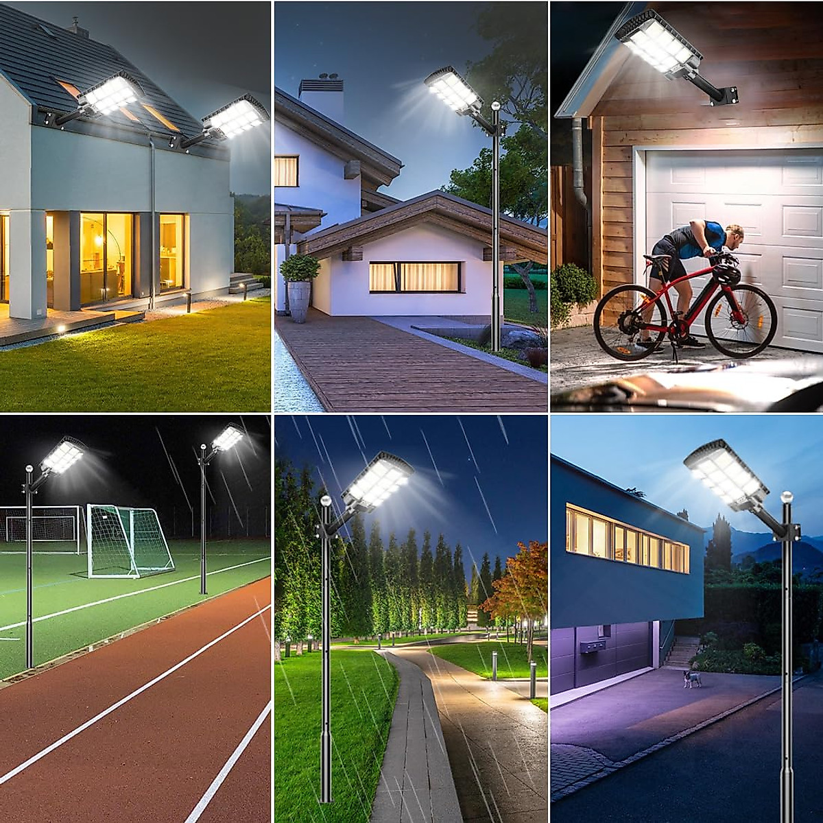 Juvihuxy 3000W Solar Street Light Outdoor,250000LM Solar Street Light Parking Lot Lights Commercial Dusk to Dawn,IP67 Waterproof Solar Security Flood Lights with Motion Sensor for Backyard, Path