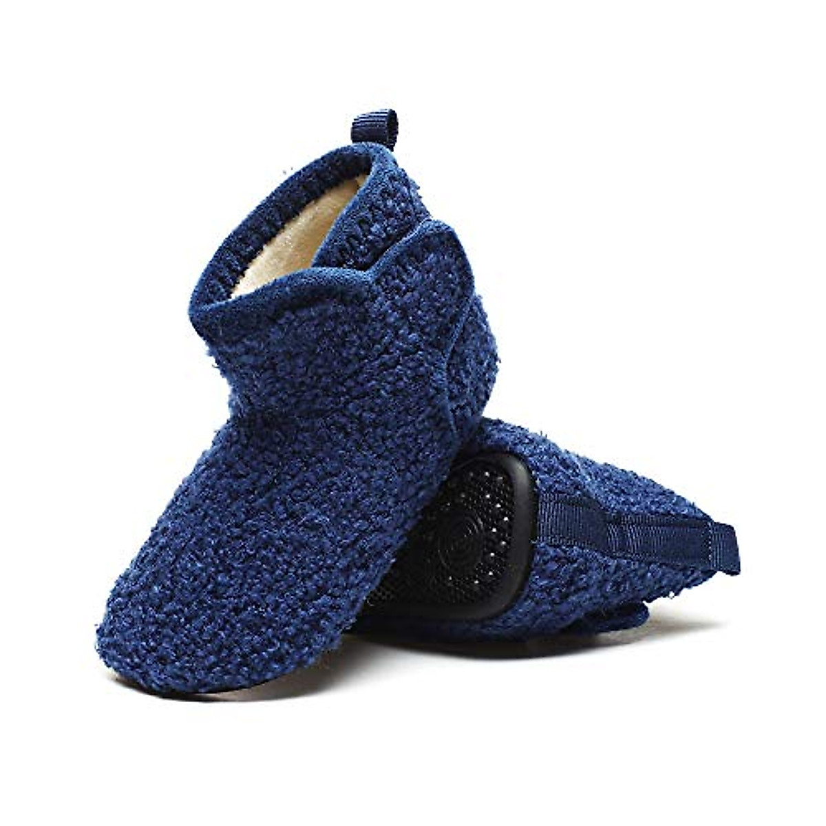 ZooYung Toddler Baby House Slippers Shoes Winter Warm Fleece Anti Slip Rubber Sole for Kids Boys and Girls(ZY-TS2268Blue25)
