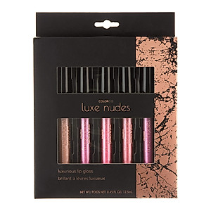 COLORCO Expressions by Almar LUXE NUDES Luxurious Lip Gloss Collection - Set of 5 Lip Glosses Metallic Finish