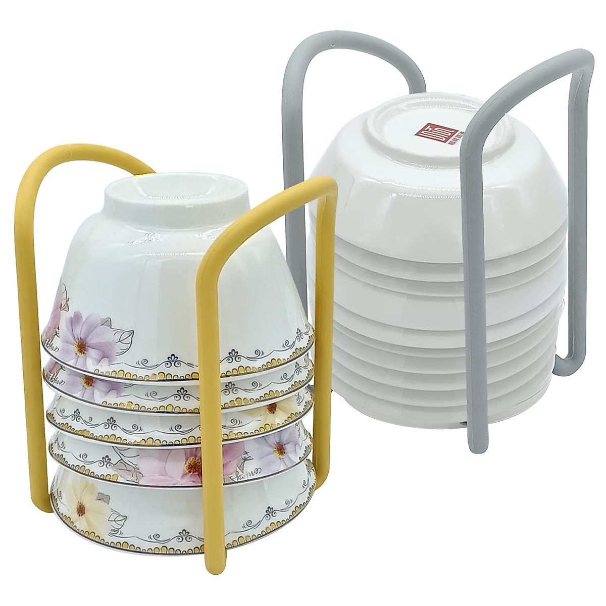 2 Pack Telescopic Tray Storage Rack, Retractable Dish Drying Rack, Multi-Functional Plates Cup Bowl Pot Pan Lid Storage Holder Organizer for Kitchen Counter Cabinet Drawer