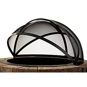 Hampton's Buzaar 40 Inch Fire Pit Easy Access Spark Screen