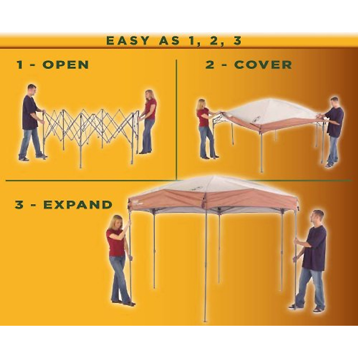 Coleman Back Home Screened Canopy Tent with Instant Setup, Screenhouse Outdoor Canopy and Sun Shade with 1 Minute Set Up
